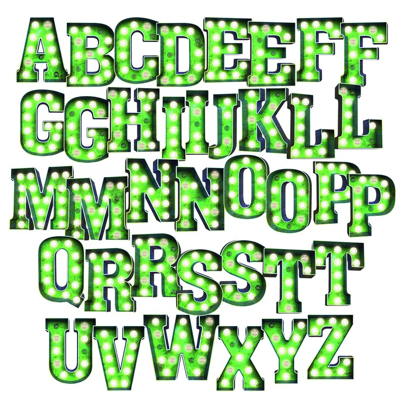 Digital Download Letters | Original Lucky GREEN Lime | Rusty Rustic ...