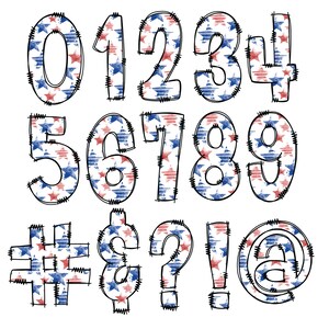 Digital Download | Doodle USA Stars Patriotic Flag Pattern Fill | PNG ...