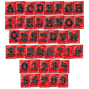 10 Color Basics Boxy Doodle Alphabet PNG, Digital Download, Casual Hand ...