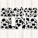Cow Print Doodle Alphabet PNG, Black & White Pattern Fill Letters for ...