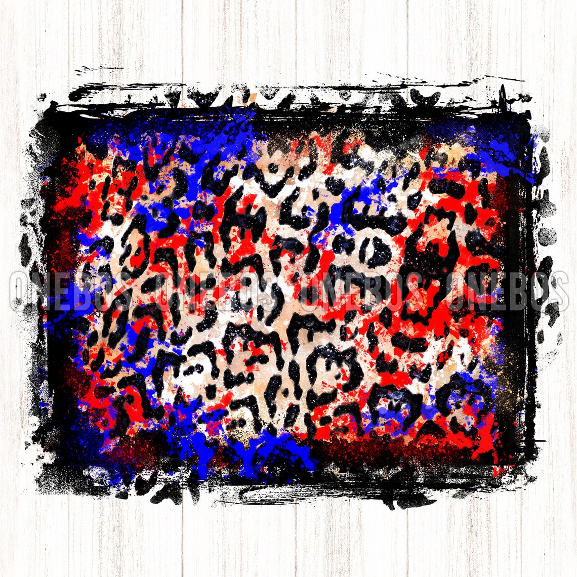 July 4th Grunge Box Border Frame Digital Download Background - Etsy