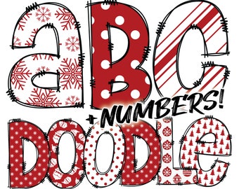 Digital Download Doodle Letters Red Checkered 1 Pattern Fill - Etsy