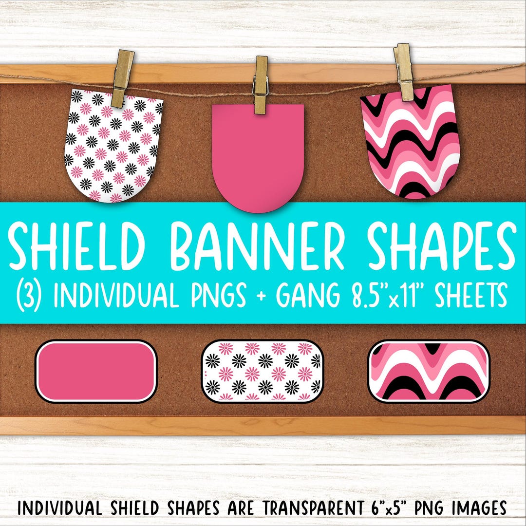 Pennant/bunting Banner - Shield Shape (for Walls & Bulletin Boards ...