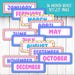 Wall Calendar - Standard - for Teachers | Geometric, Chevron, Polka Dot ...