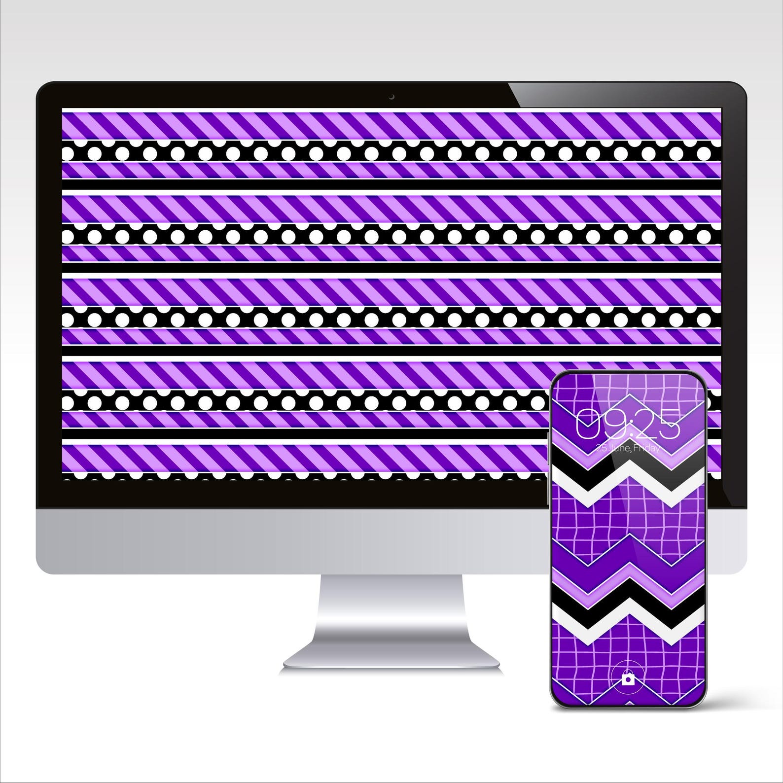 Wallpaper Background - Digital Paper | Seamless | Hand Drawn Grid ...