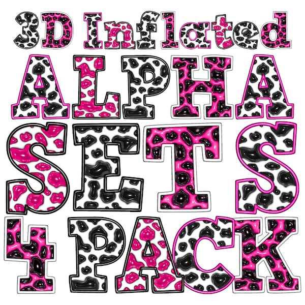 Pink Cow Letters - Etsy
