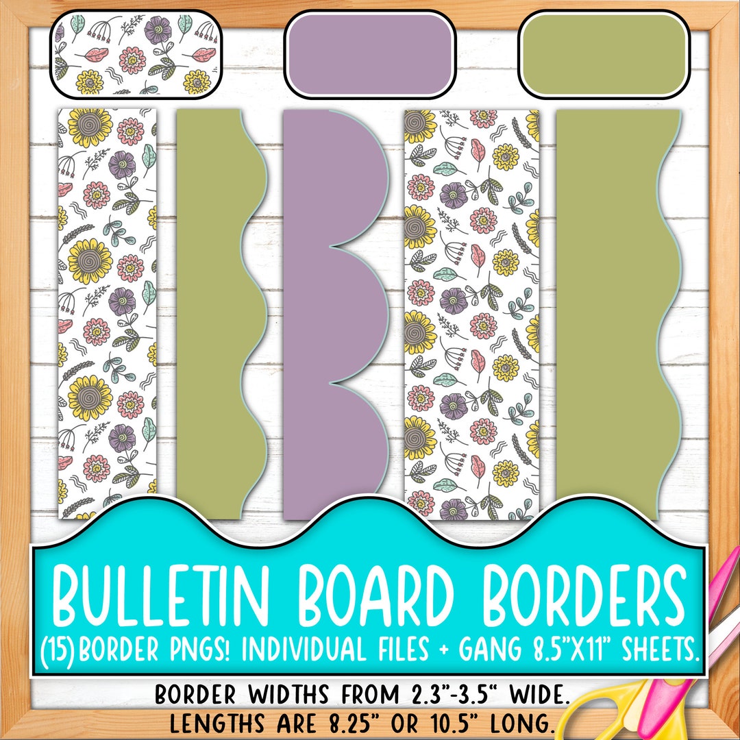 Borders for Bulletin Boards | Print & Cut, Seamless | Classroom Board ...
