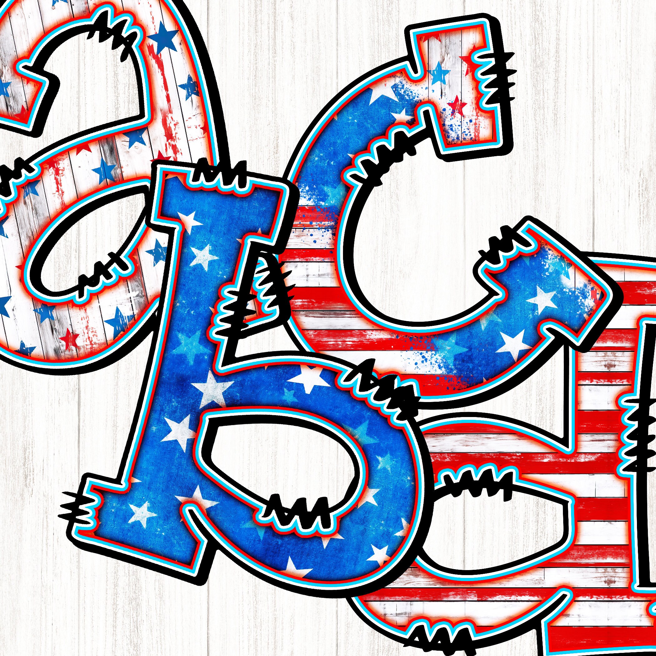 Stars N Stripes Alpha Bundle of 4 Designs, Stars, Stripes, Grunge ...