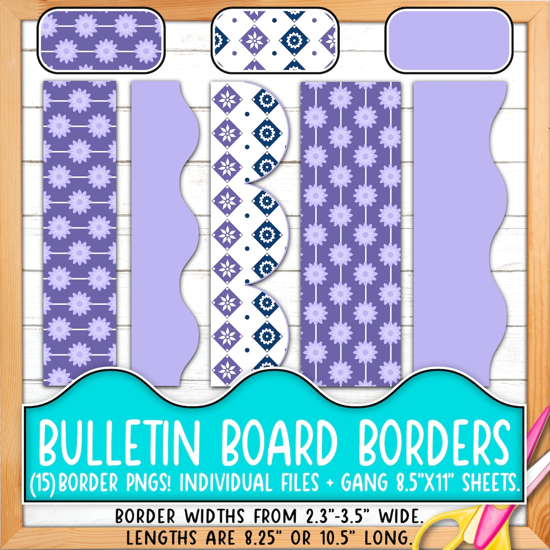 Borders for Bulletin Boards | Print & Cut, Seamless | Classroom Board ...