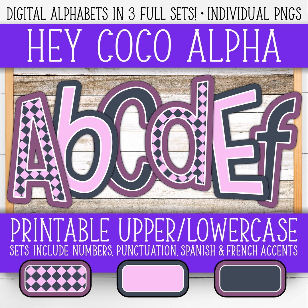 Alphabet Number Set for Boards - Hey Coco | +french & Spanish | Teacher ...