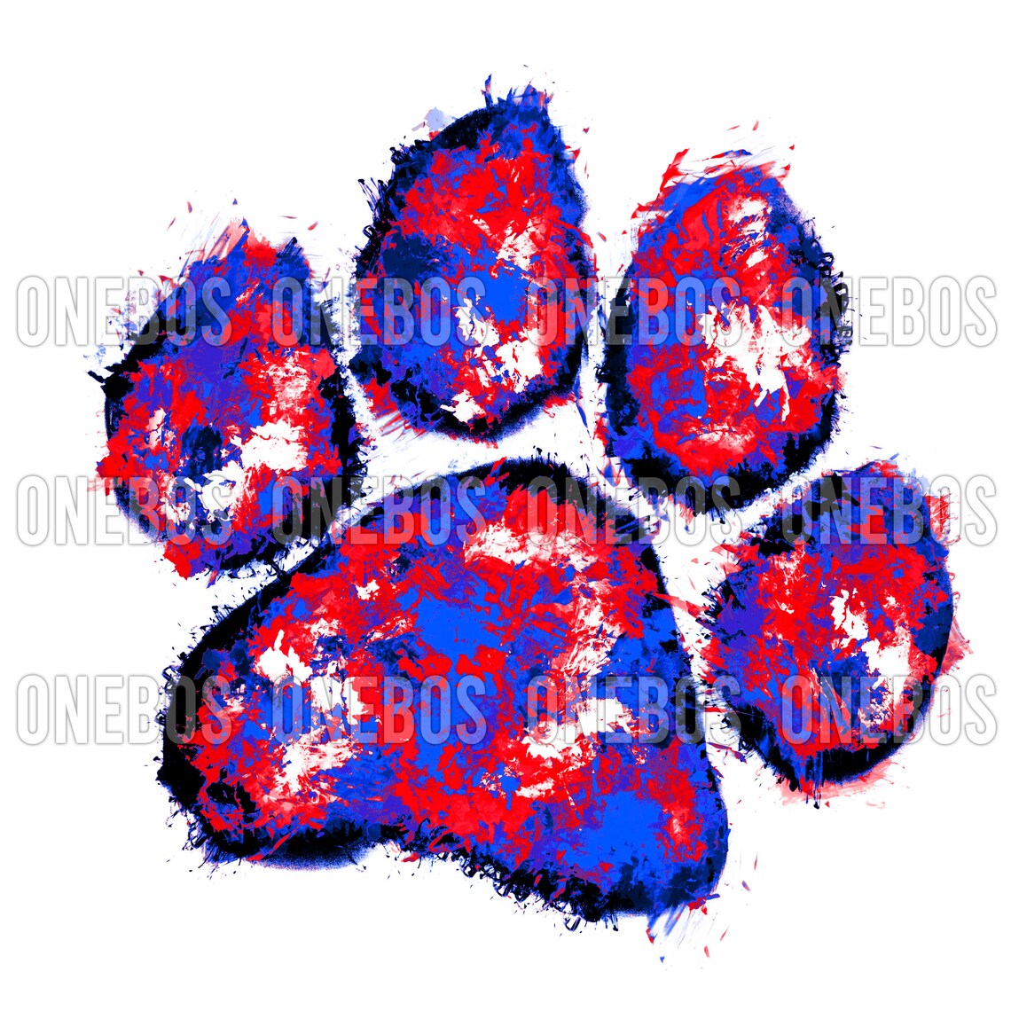 Paw PNG Digital Element Distress Splatter Patch Grunge - Etsy