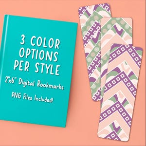 Digital Bookmarks (printable), Clipart Bundle Set of 12 | Lined & Blank ...