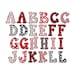 Doodle Red Black PNG Alphabet Bundle, Double Sets of Uppercase ...