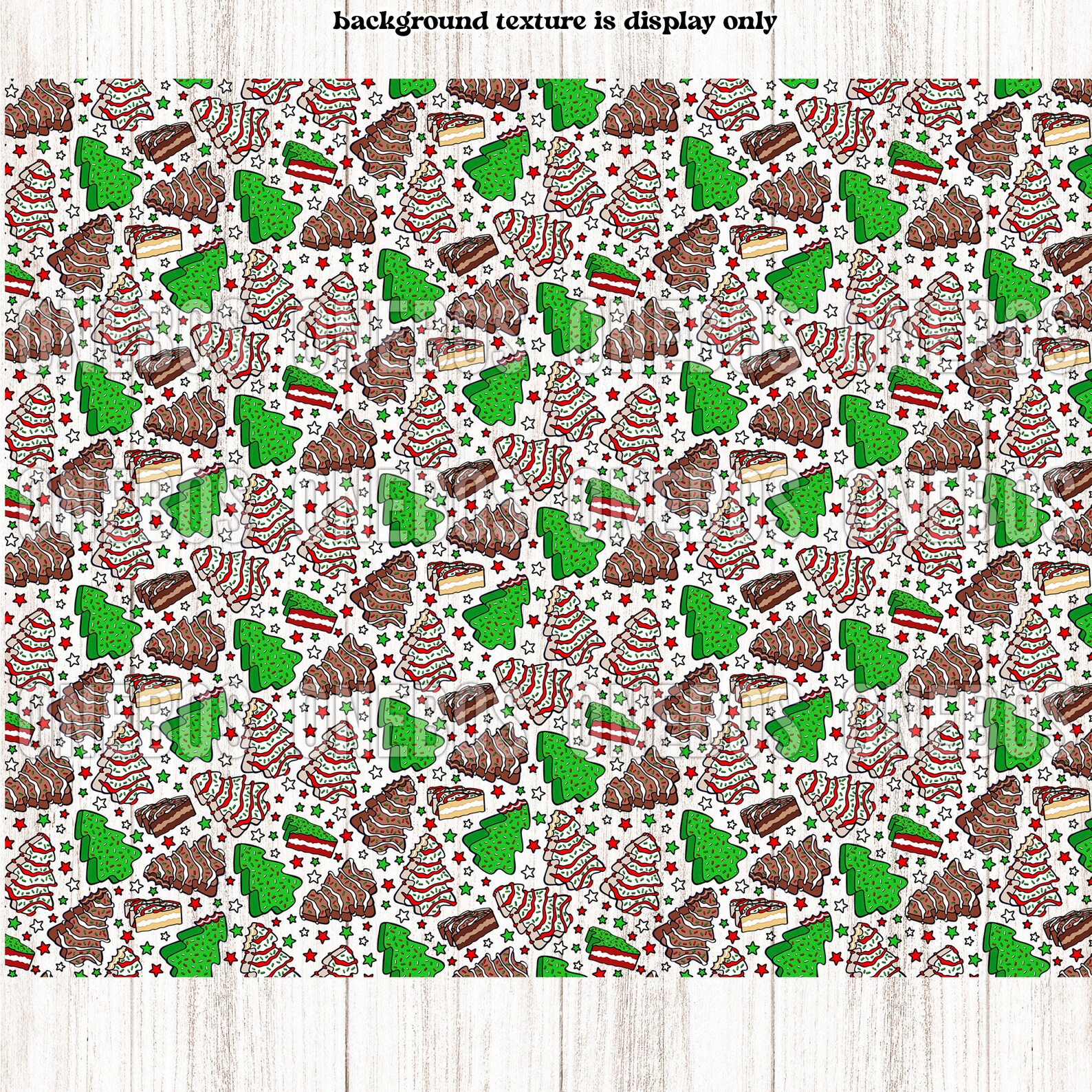 Christmas Tree Cakes Pattern Background PNG Bundle, Multiple Options ...