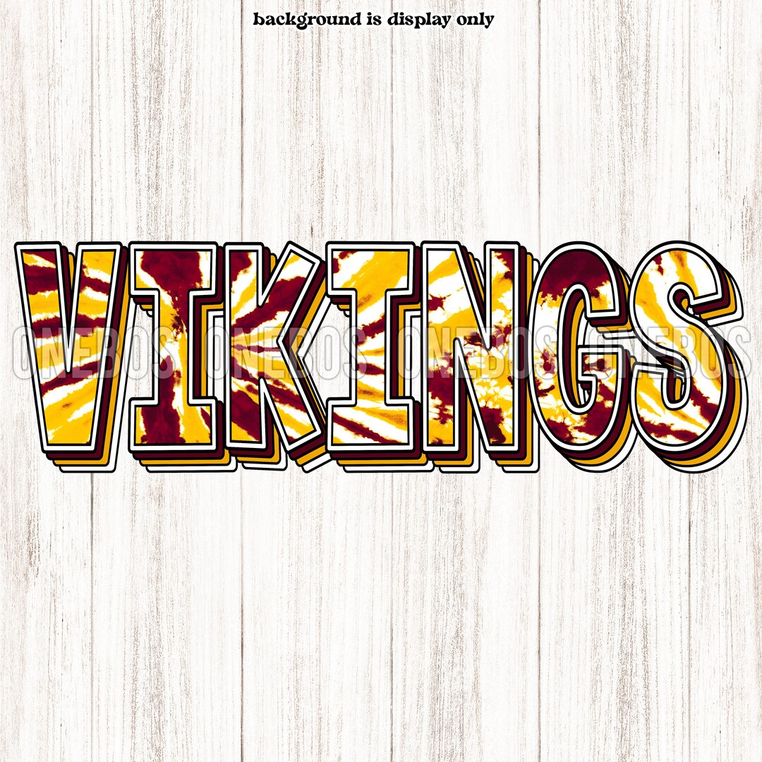 Vikings School Spirit Mascot Digital PNG Tie-dye Maroon - Etsy