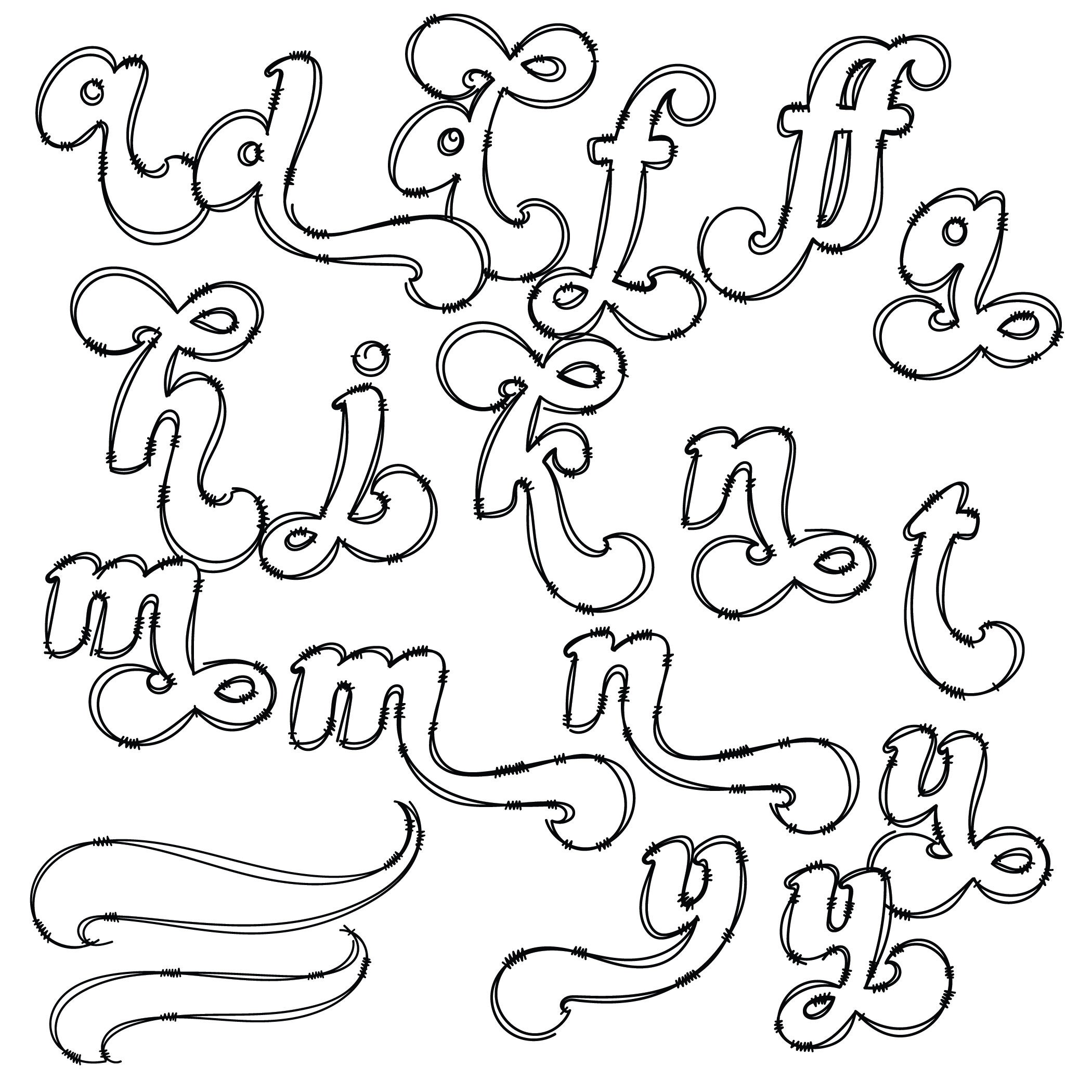 Digital Download | Doodle Retro GVT | Upper/lowercase | Png, SVG, Pdf ...