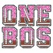 Pink Glitter Football Letters PNG, Pebble Texture & Laces Pattern Fill ...