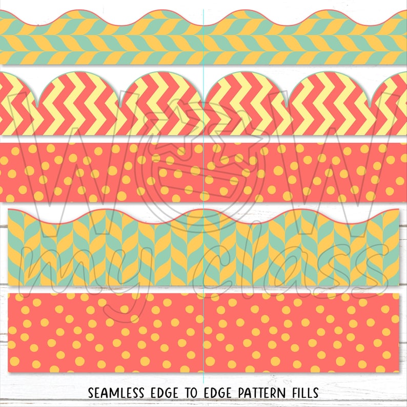 Borders for Bulletin Boards | Print & Cut, Seamless | Geometric ...