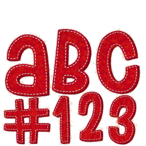 Digital Download Patch Felt Fuzzy Fringe in Red PNG Clipart | Etsy