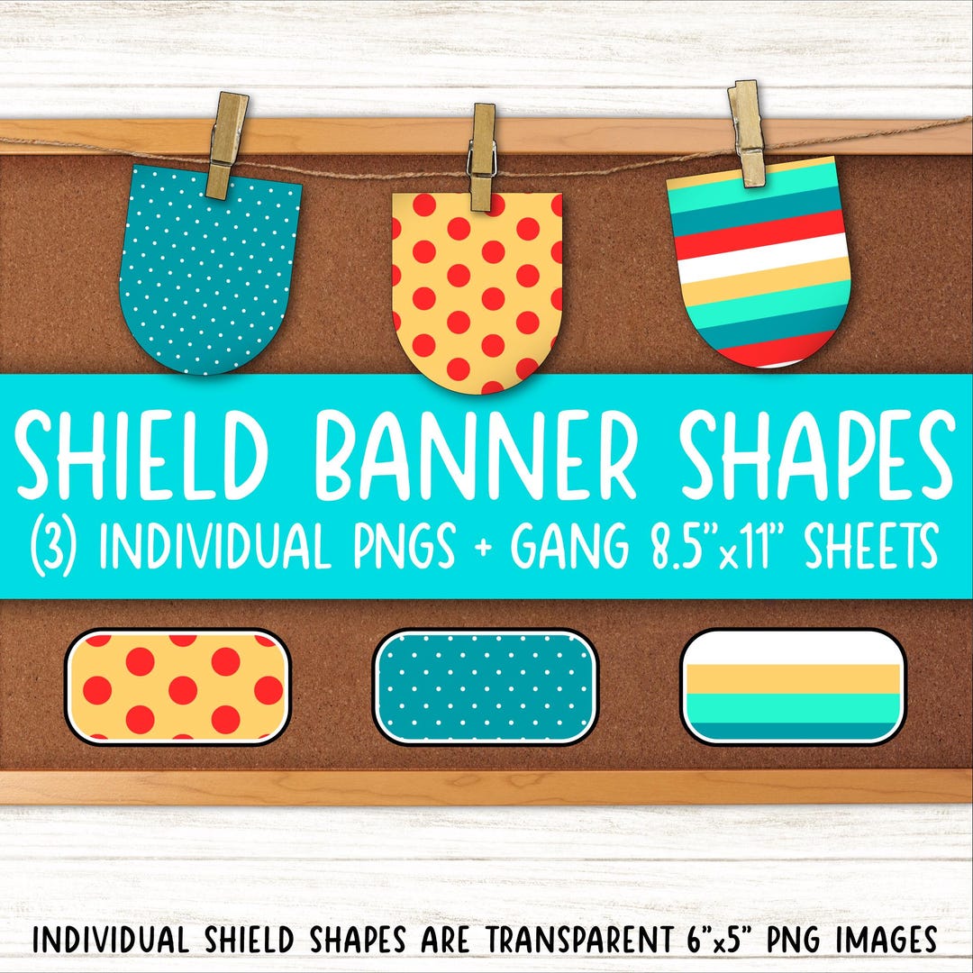 Pennant/bunting Banner - Shield Shape (for Walls & Bulletin Boards ...