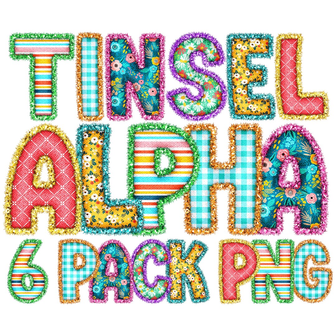 Stitch Borders PNG Alphabets, 10 Pack Bundle Faux Embroidery Outlines ...