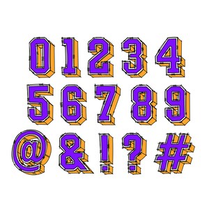 Digital Doodle | Athletic Varsity Sports College School Letters ...