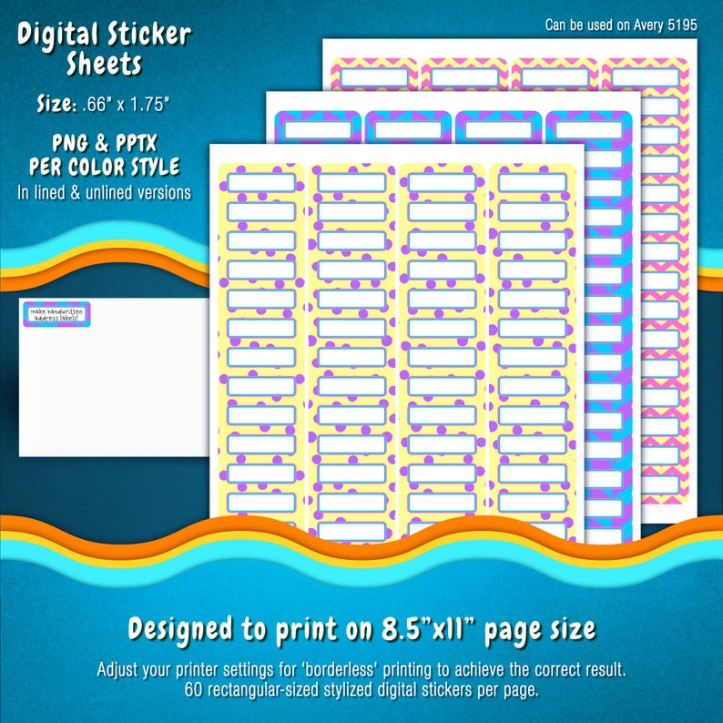 Label Sheet Templates, Editable Text | Avery Compatible | Geometric ...