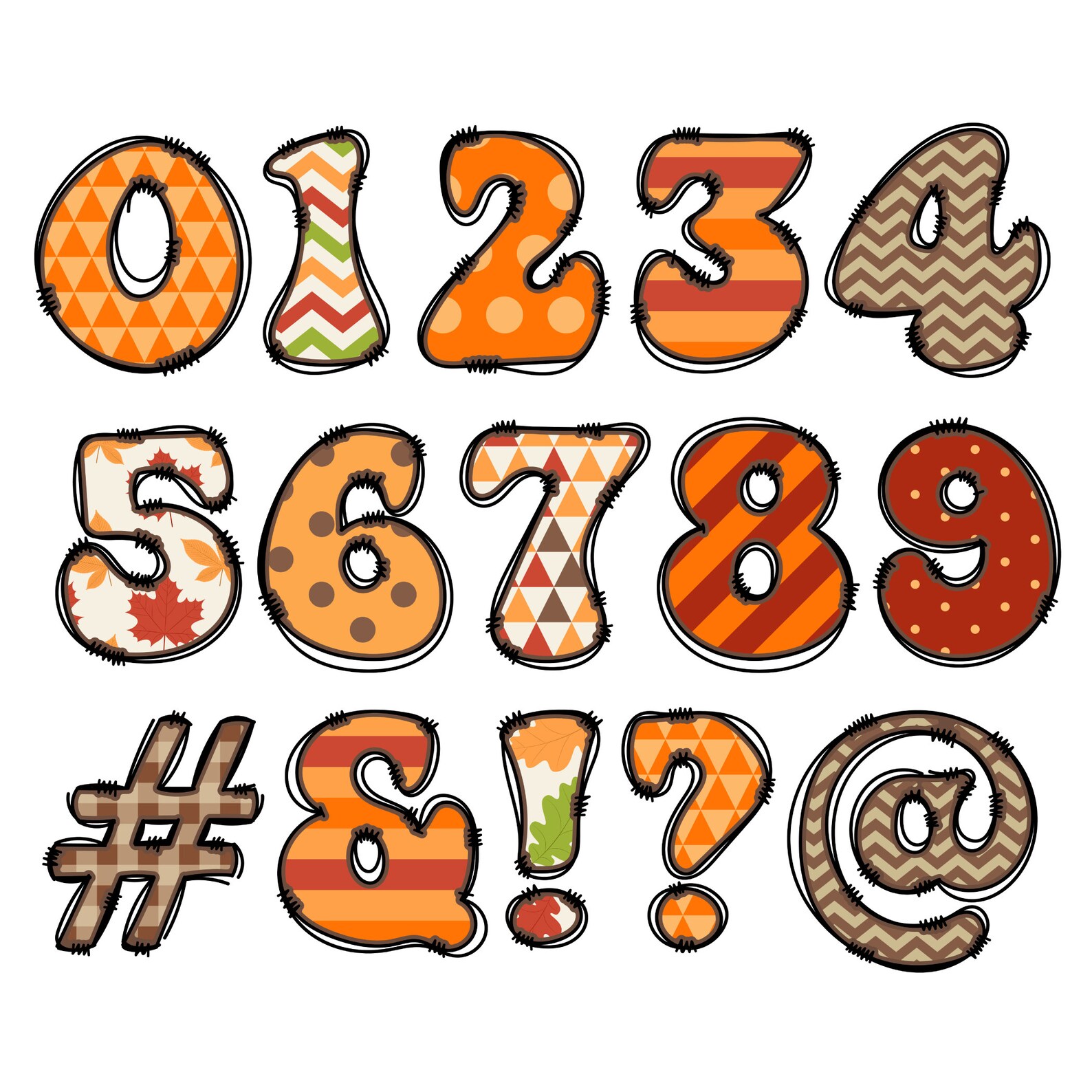 Digital Download Doodle Retro AG Fall Pattern 1 Vintage - Etsy