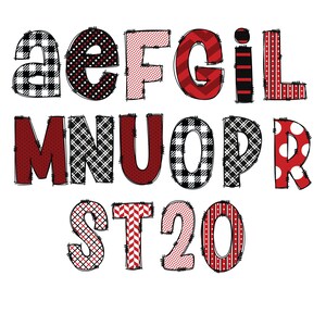 Digital Download | Doodle Red Black White Pattern Fill | PNG Clipart ...