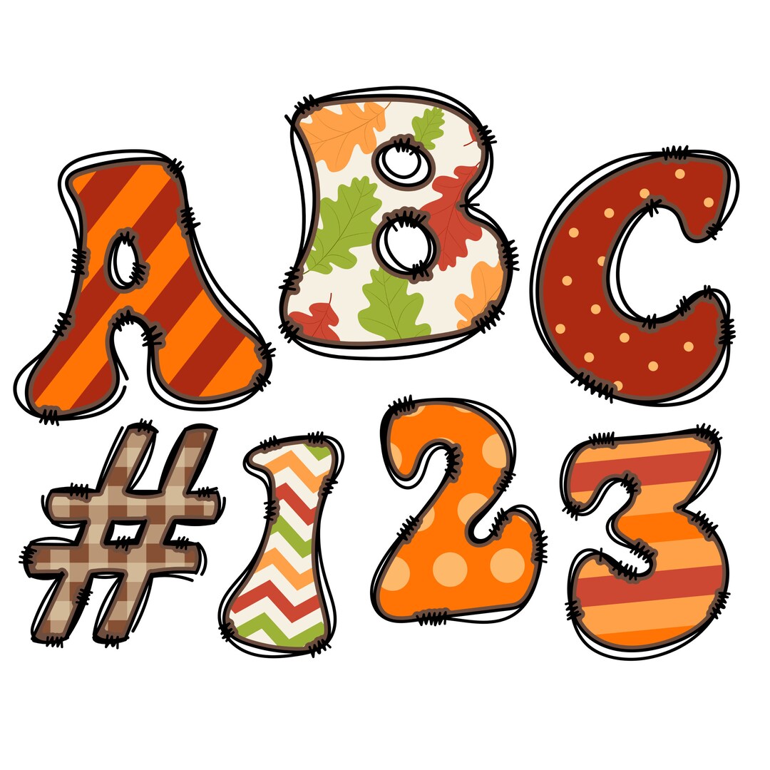 Digital Download | Doodle Retro AG - Fall Pattern 1 Vintage | Hand ...