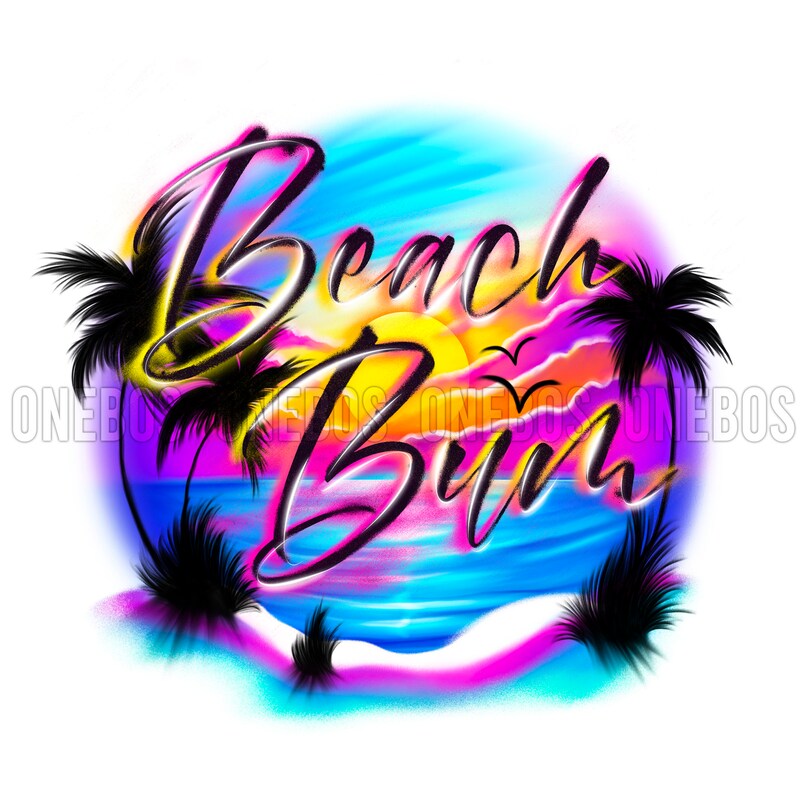 Airbrush Beach Scene - Etsy