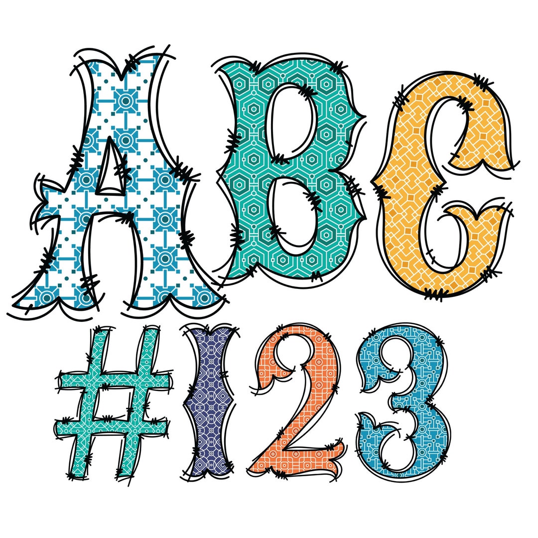 Digital Download | Western Doodle Fun Pattern 3 Fill | PNG Clipart ...