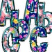 Boho Tropical Alphabet Bundle PNG, Sublimation Beach Nautical Floral ...