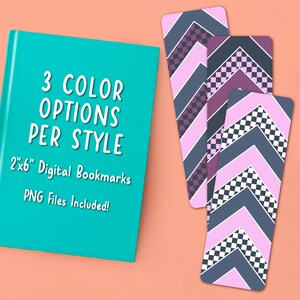 Digital Bookmarks (printable), Clipart Bundle Set of 12 | Lined & Blank ...