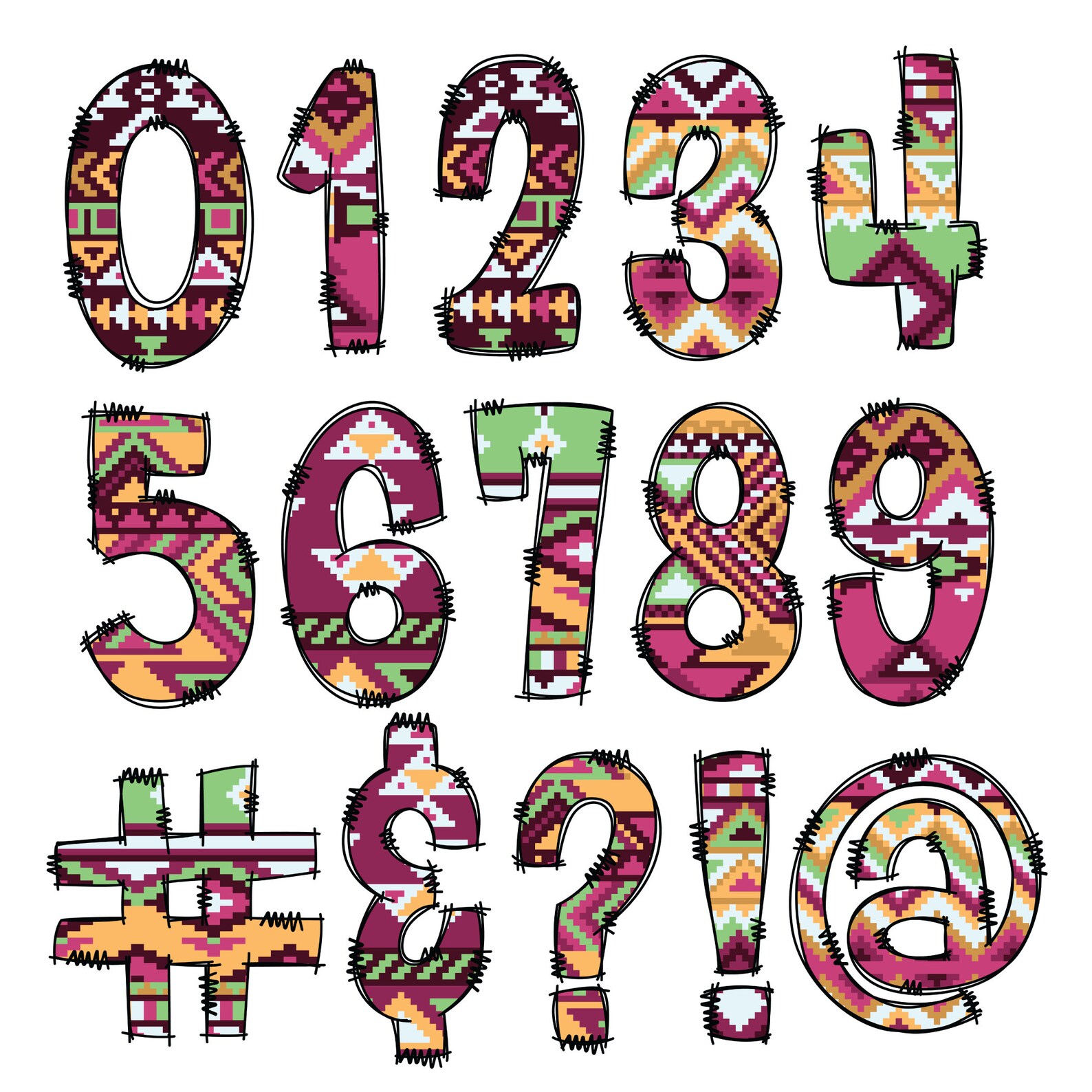 Digital Download Doodle Aztec Pattern Fill 2 PNG Clipart - Etsy