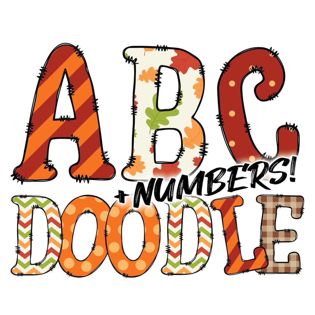 Digital Download | Doodle Fall 1B Pattern Fill | PNG Clipart Bundle ...