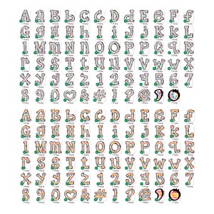 Easter Spring Alphabet Bundle, PNG Doodle 4.0 Letter Sets With Floral ...