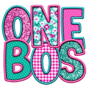 Spring Faux Embroidery PNG Alphabet Bundle, Pink Teal Alphabets With ...