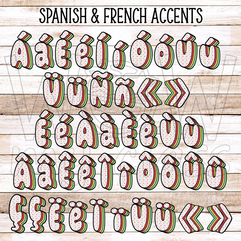 Alphabet Number Set for Boards - Bread Bubble | +french & Spanish ...