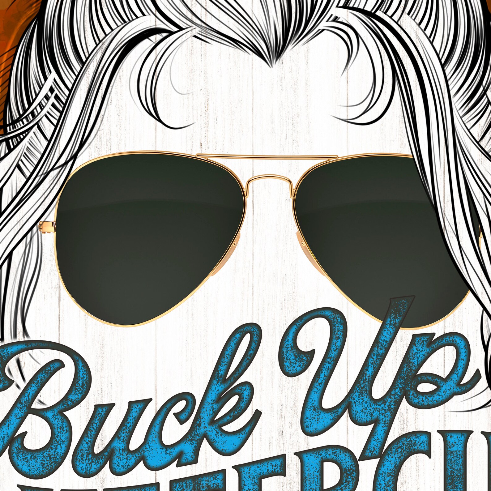 Buck Up, Buttercup! Classic Cowgirl With Messy Braid, Clipart Digital ...