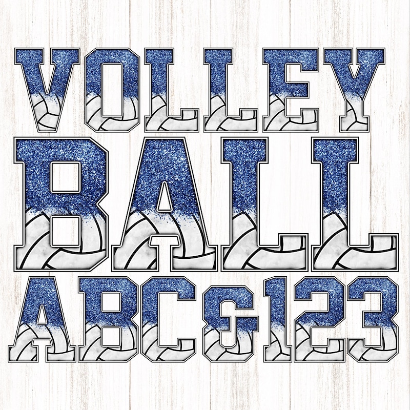 Volleyball Font - Etsy