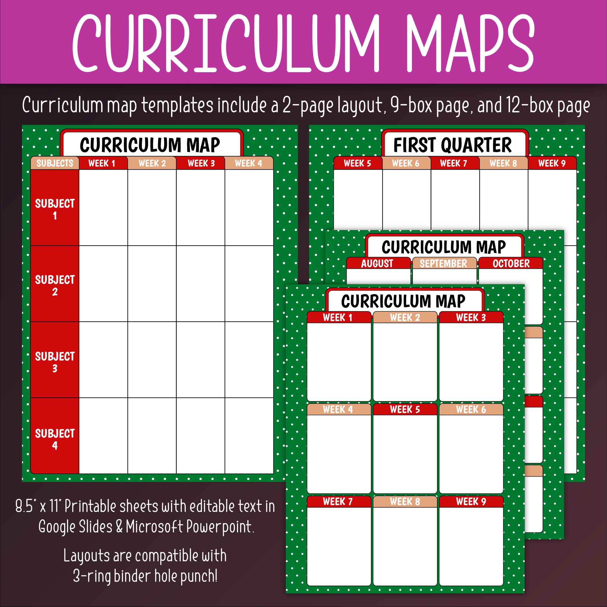 Lesson Plan Sheets & Curriculum Maps (editable) | Polkadots, Mini Dot ...