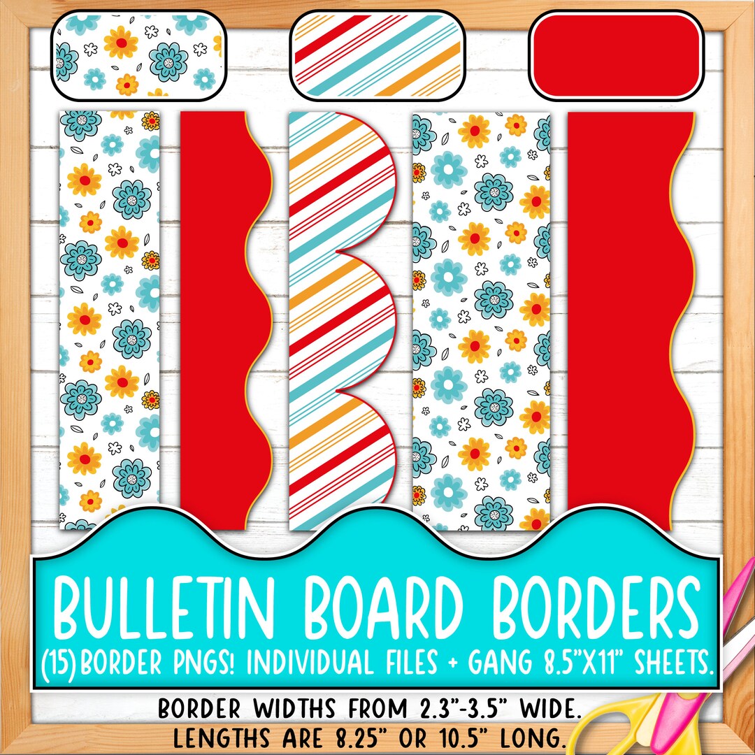 Borders for Bulletin Boards | Print & Cut, Seamless | Classroom Board ...