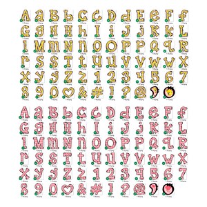 Easter Spring Alphabet Bundle, PNG Doodle 4.0 Letter Sets With Floral ...