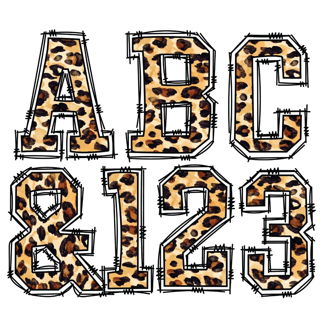 Digital Letters PNG | Athletic Leopard Fill Block Style Alphabet ...
