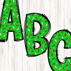 Tree Cake Alphabet PNG Bundle, Set of 3, White Brown Green Doodle ...