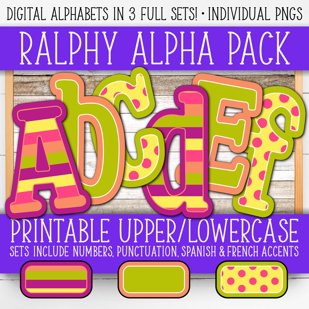Alphabet Number Set for Boards - Ralphy | +french & Spanish | Teacher ...