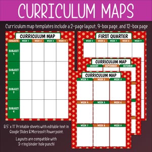 Lesson Plan Sheets & Curriculum Maps (editable) | Polkadots, Mini Dot ...