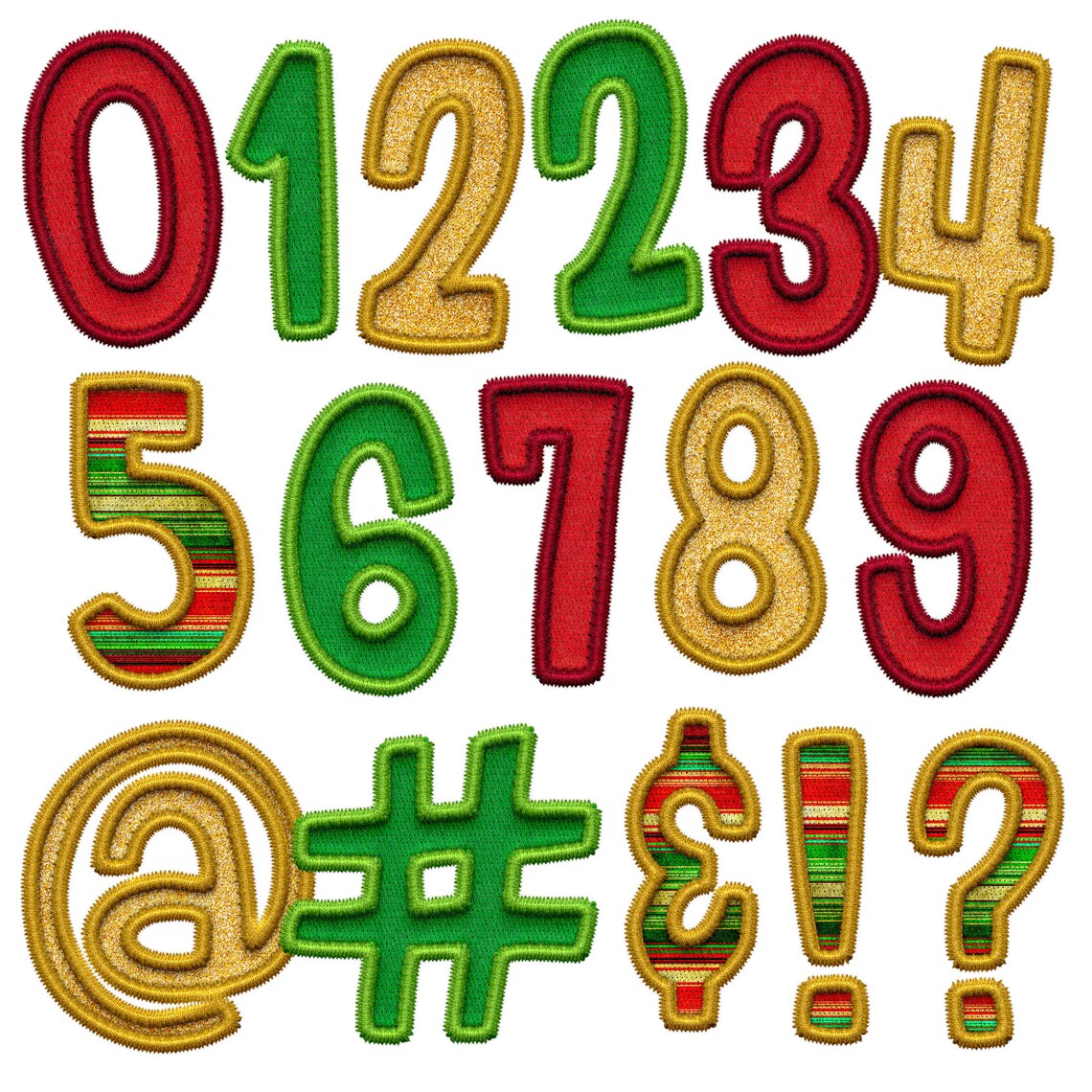 Digital Download Christmas Mix Faux Patch-style Applique | Etsy