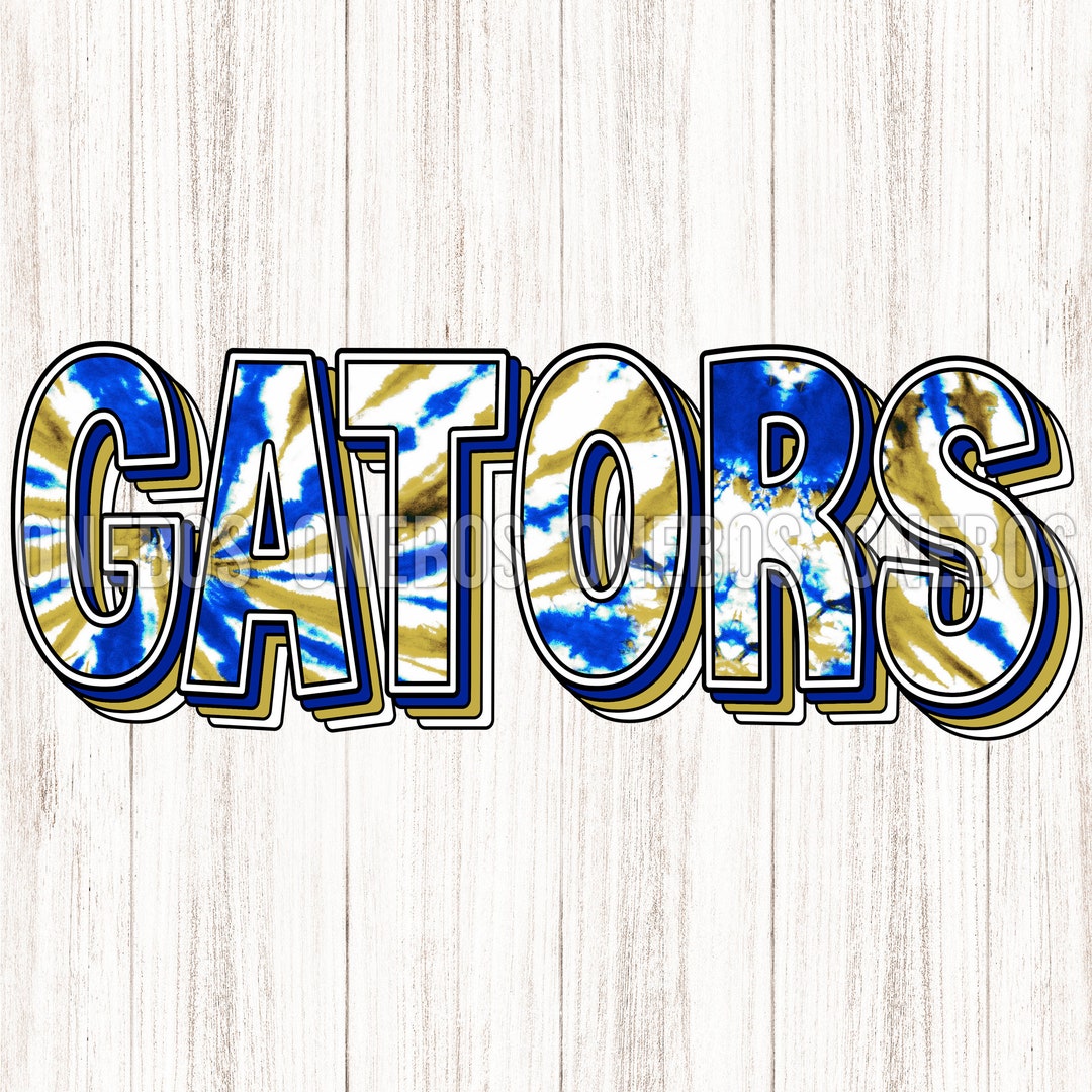 Gators Mascot Digital Download PNG Tie-dye Vegas Gold White - Etsy